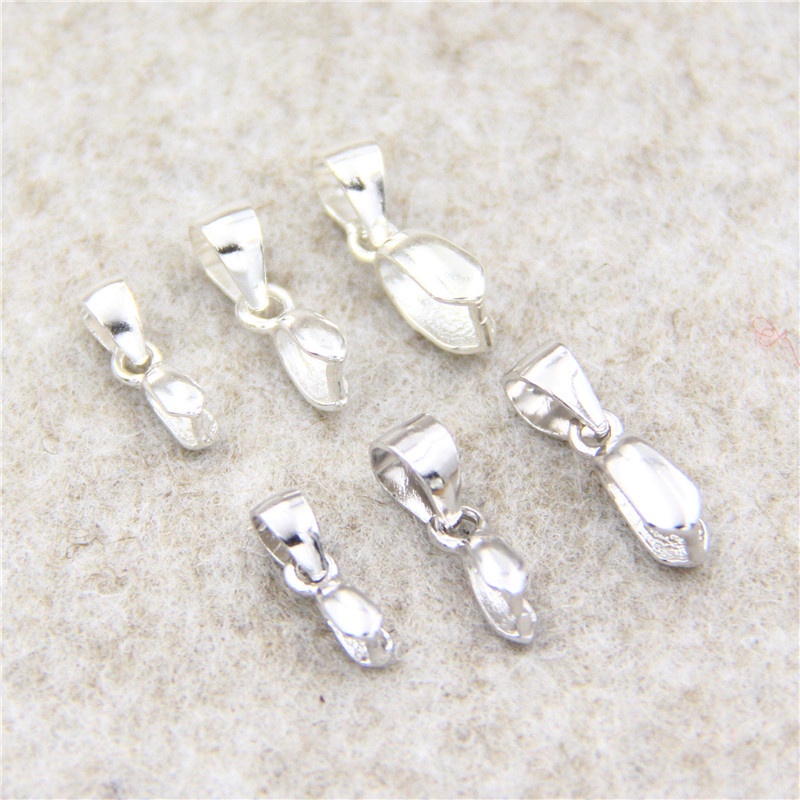 Real 925 Sterling Silver Pendant Buckle Clasp Clip DIY Accessories ...
