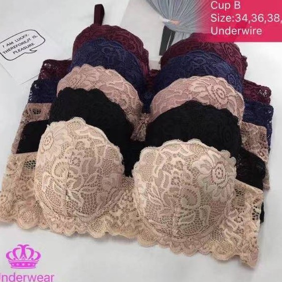 Cup B Lace Bra | Size 34-40B #2936 | Shopee Philippines