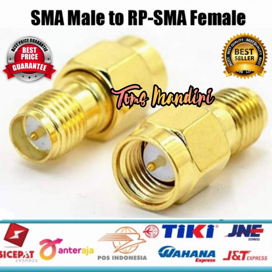SMA male to RP SMA female Adapter Connector | Shopee Philippines