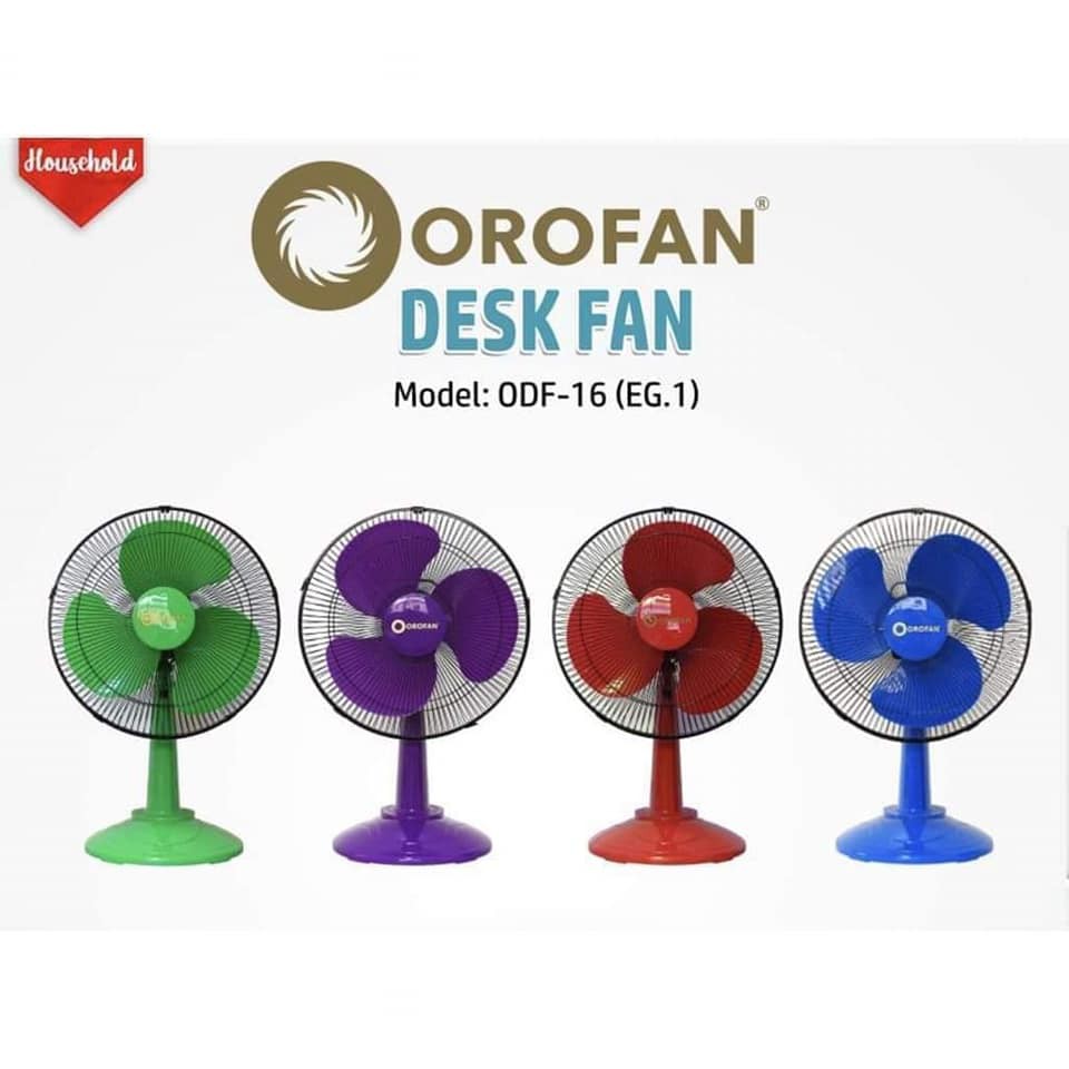OROFan Desk Fan 16inch- ASSORTED COLORS | Shopee Philippines