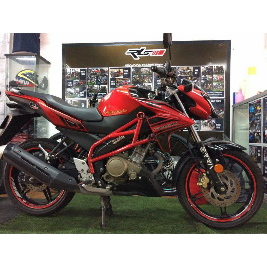 Set Rim Sticker Yamaha FZ150i Red White | Shopee Philippines