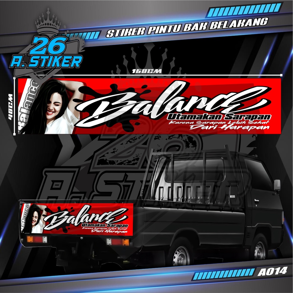 BALANCE All Pick Up Pick Up Rear Trunk Decal Sticker L300, FUTURA ...