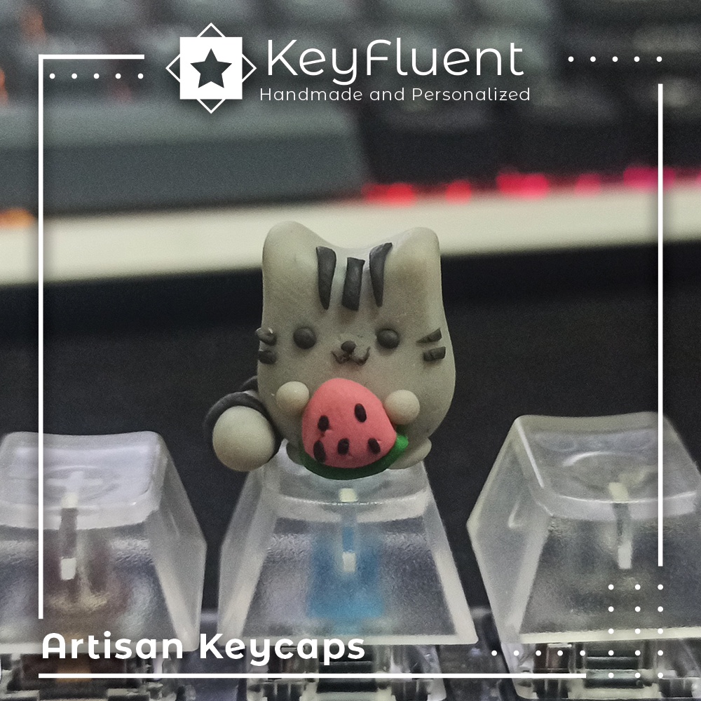 Pusheen Polymer Clay Charm DSA Profile Artisan Keycap | Shopee Philippines