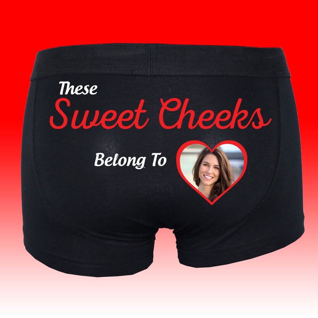 Personalised These Sweet Cheeks Photo Boxers Face Men Print Boxer ...
