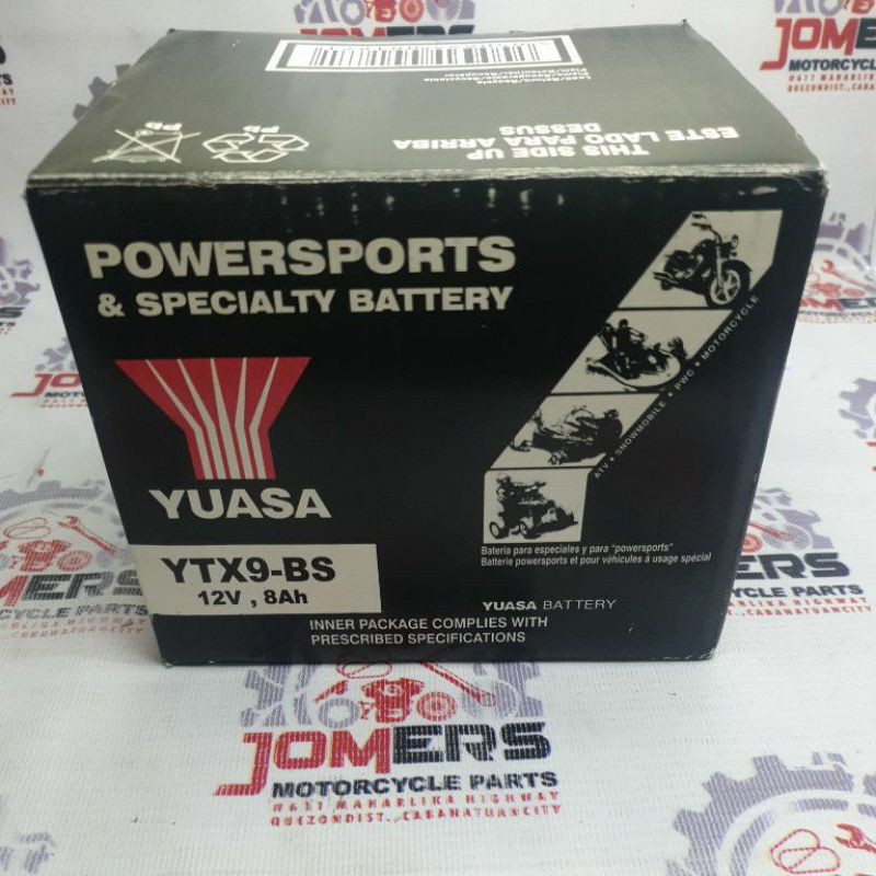 YTX9-BS YUASA BATTERY MF WITH SEPARATE ACID ( INDONESIA ) 12V | Shopee Philippines