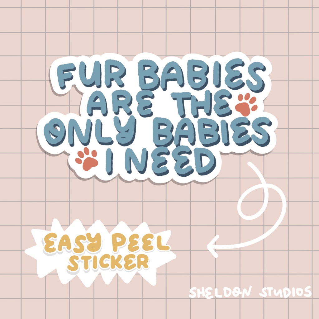 FUR PARENT Easy Peel DieCut Sticker | Shopee Philippines