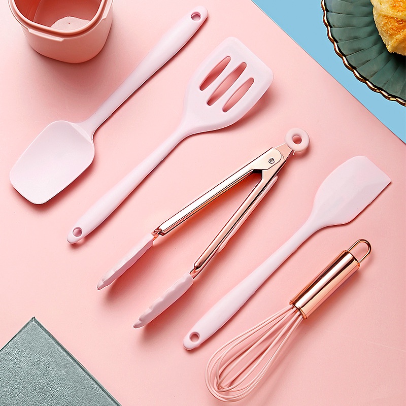 Silicone pot spatula kitchen utensils set cooking non-stick pan special ...