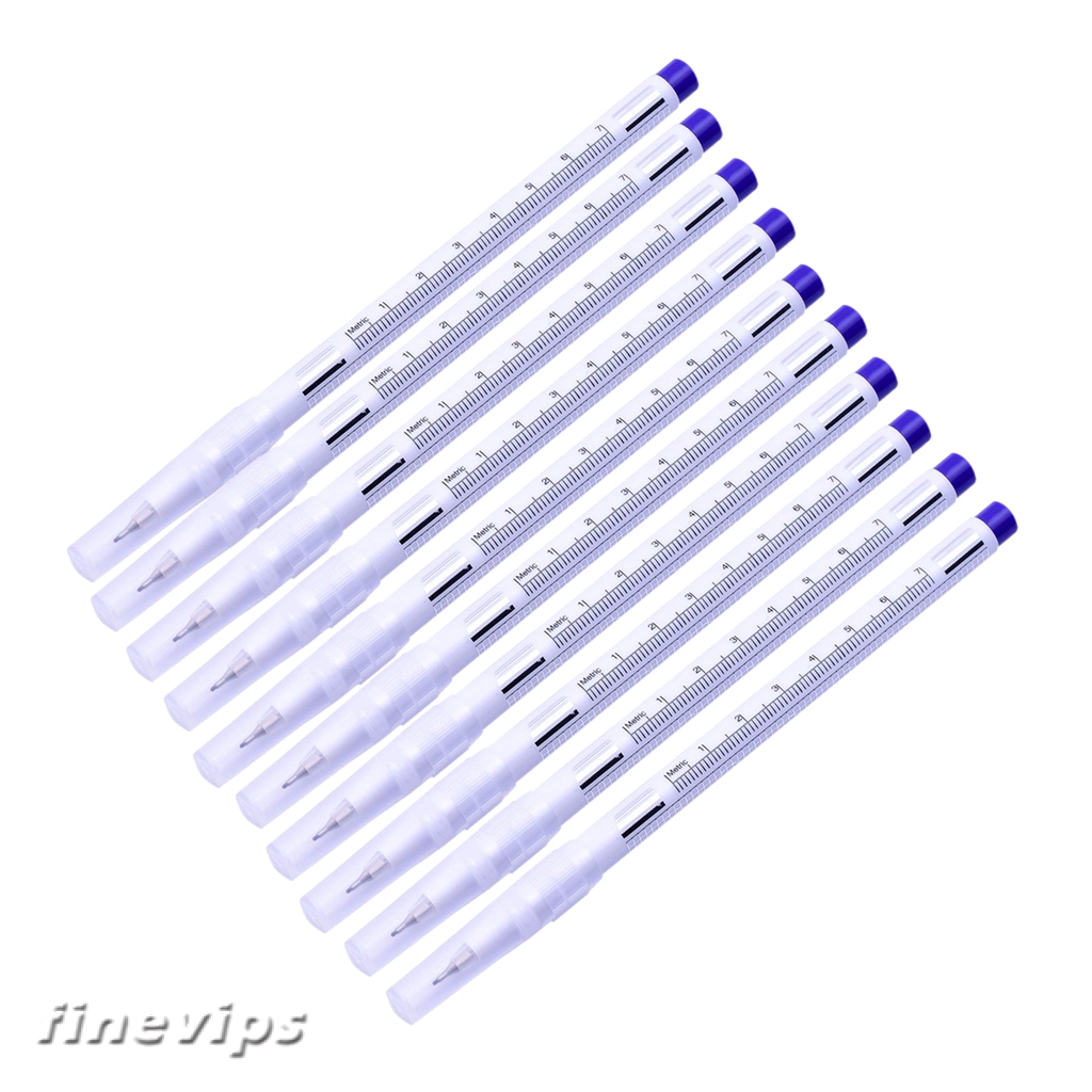 10x Sterilized Skin Marker Pen Stencil Ruler For Piercing | Shopee ...