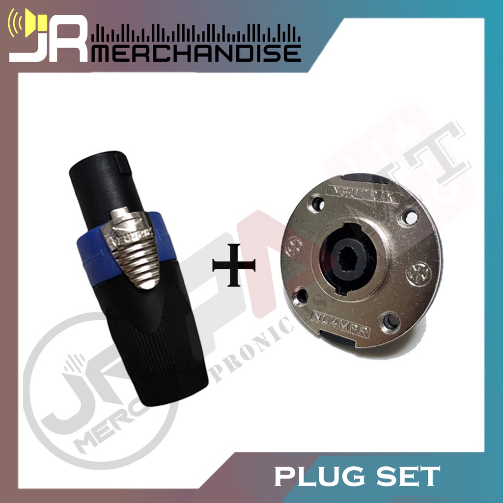 [JRM] Neutrik Inspired: (ADP40+NL4FX) Speak On 4 Pin Male Plug + Female ...