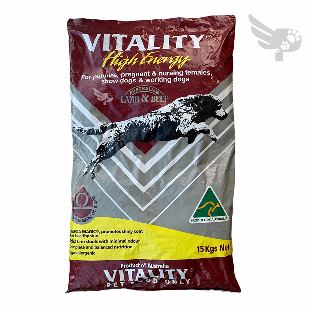 Vitality High Energy 15kg - Lamb and Beef Flavor - For Puppies - Dog Dry Food - petpoultryph ...