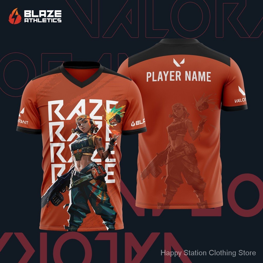 raze valorant jersey new gaming t-shirt cool | Shopee Philippines