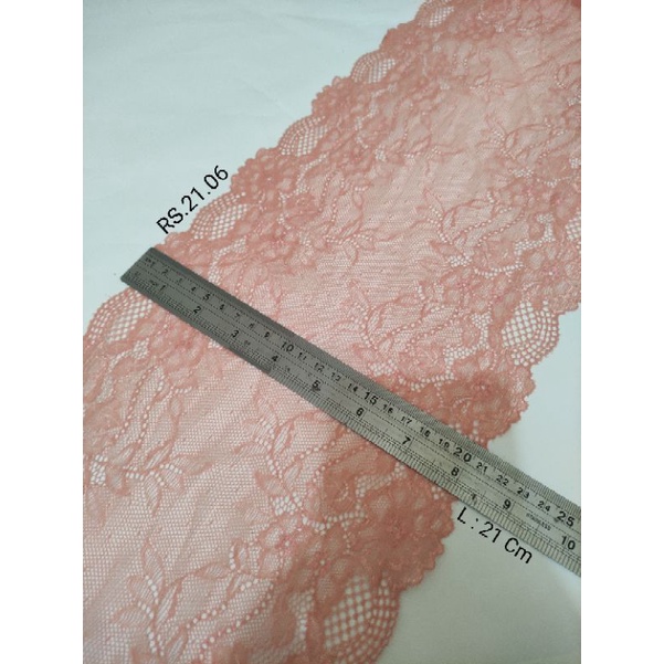 21cm Wide stretch Lace (Price per yard) | Shopee Philippines