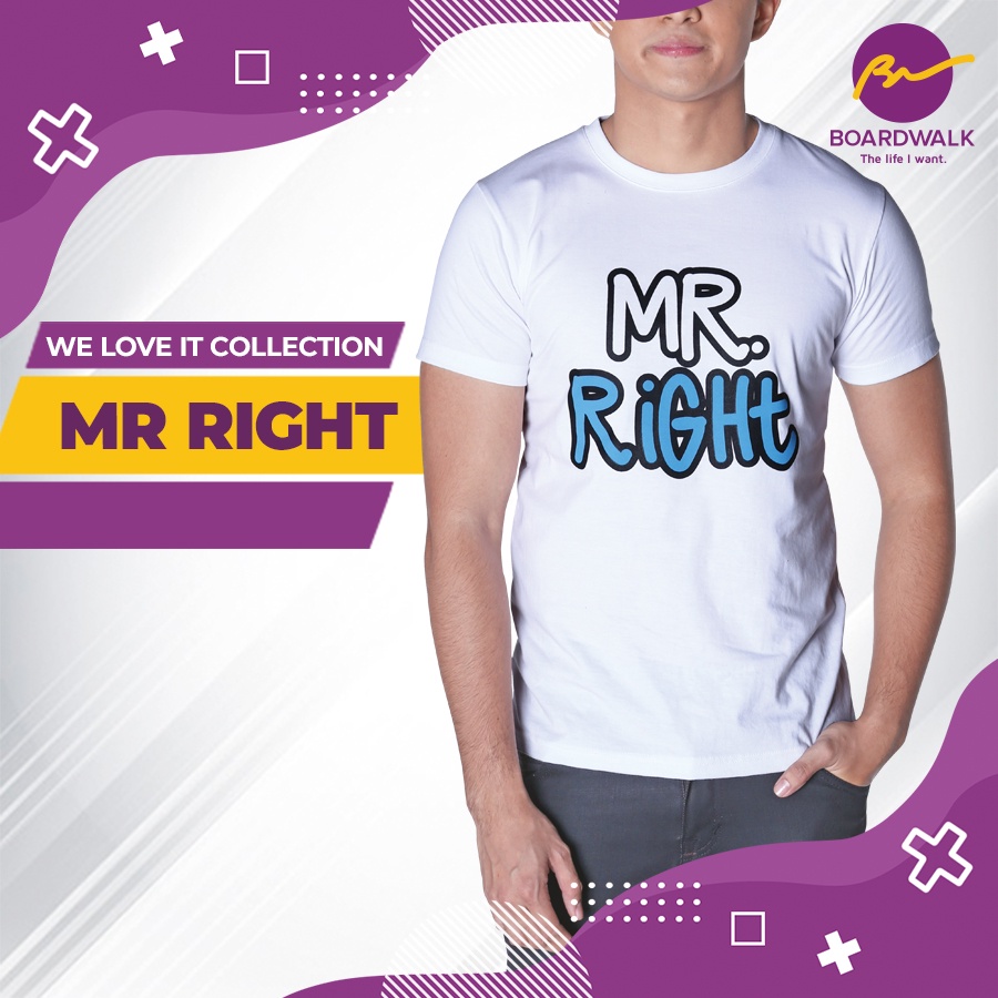 Mr Right Men's Couple Shirt | Shopee Philippines