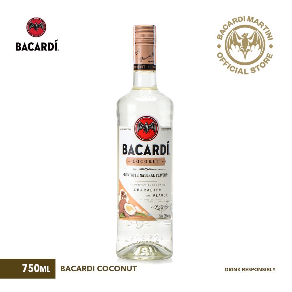BACARDI Coconut Rum - 750ml / 75cl, 35% ABV - Gluten Free Spirit ...