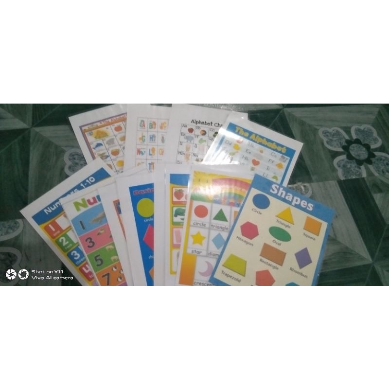 A4 laminated charts - shapes | Shopee Philippines