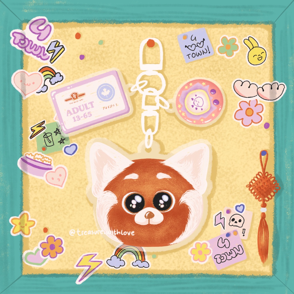 GANTUNGAN Keychain turning red (acrylic series turning red key chain ...