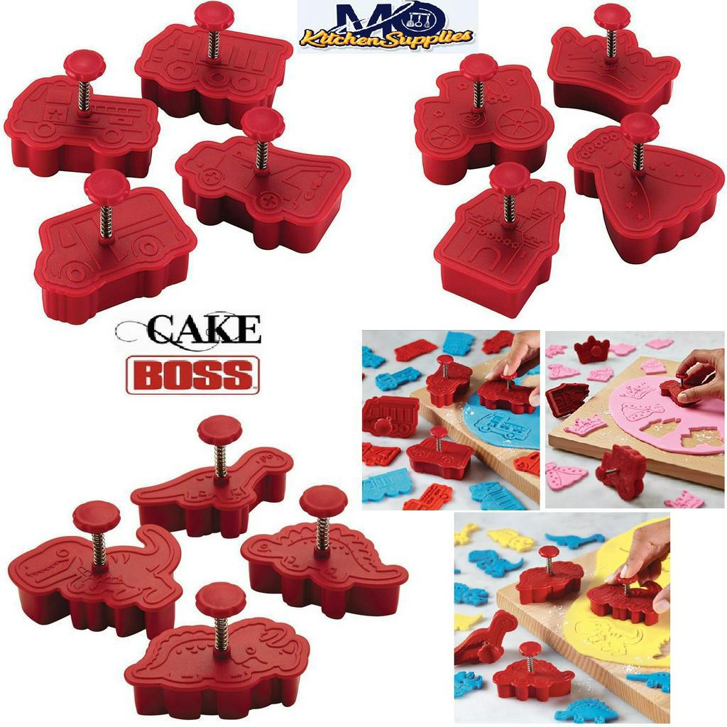 Cake Boss 4pcs Cake Decorating Fondant Presser Cutter Princess Design ...