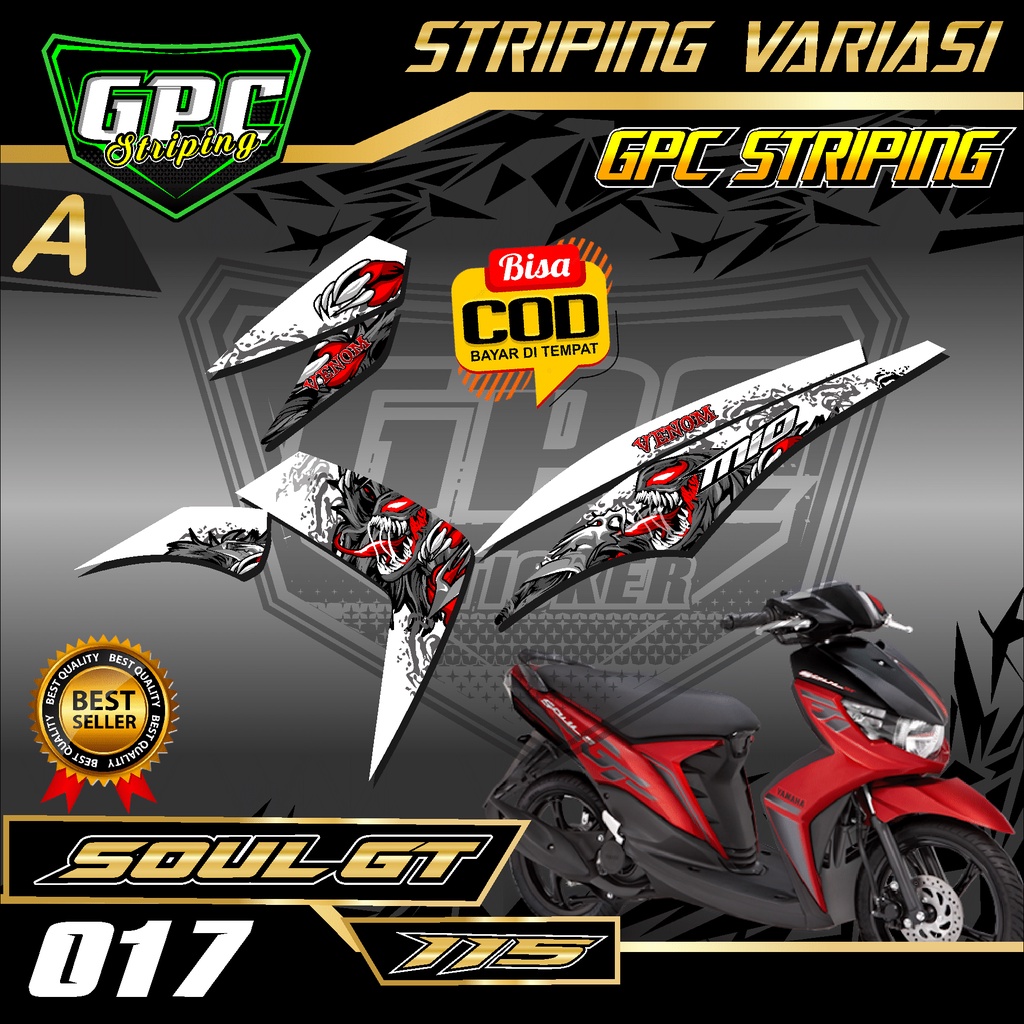 Striping Sticker Mio Soul GT 115- Variation List Motor Venom Design GPC 017 | Shopee Philippines