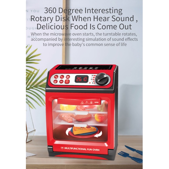 Microwave Oven Musical Sounds and Lights Kitchen Toy | Shopee Philippines