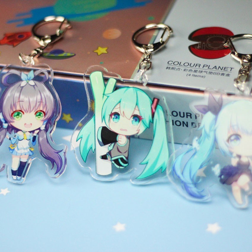2025 Anime Hatsune Miku Transparent Acrylic Key Ring Keychian | Shopee ...