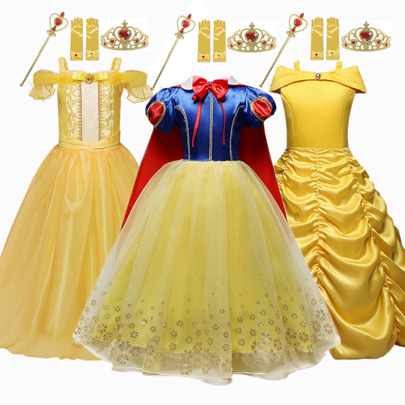 WFRV Princess Dresses Costume Queen Princess Snow White Cosplay Dress ...