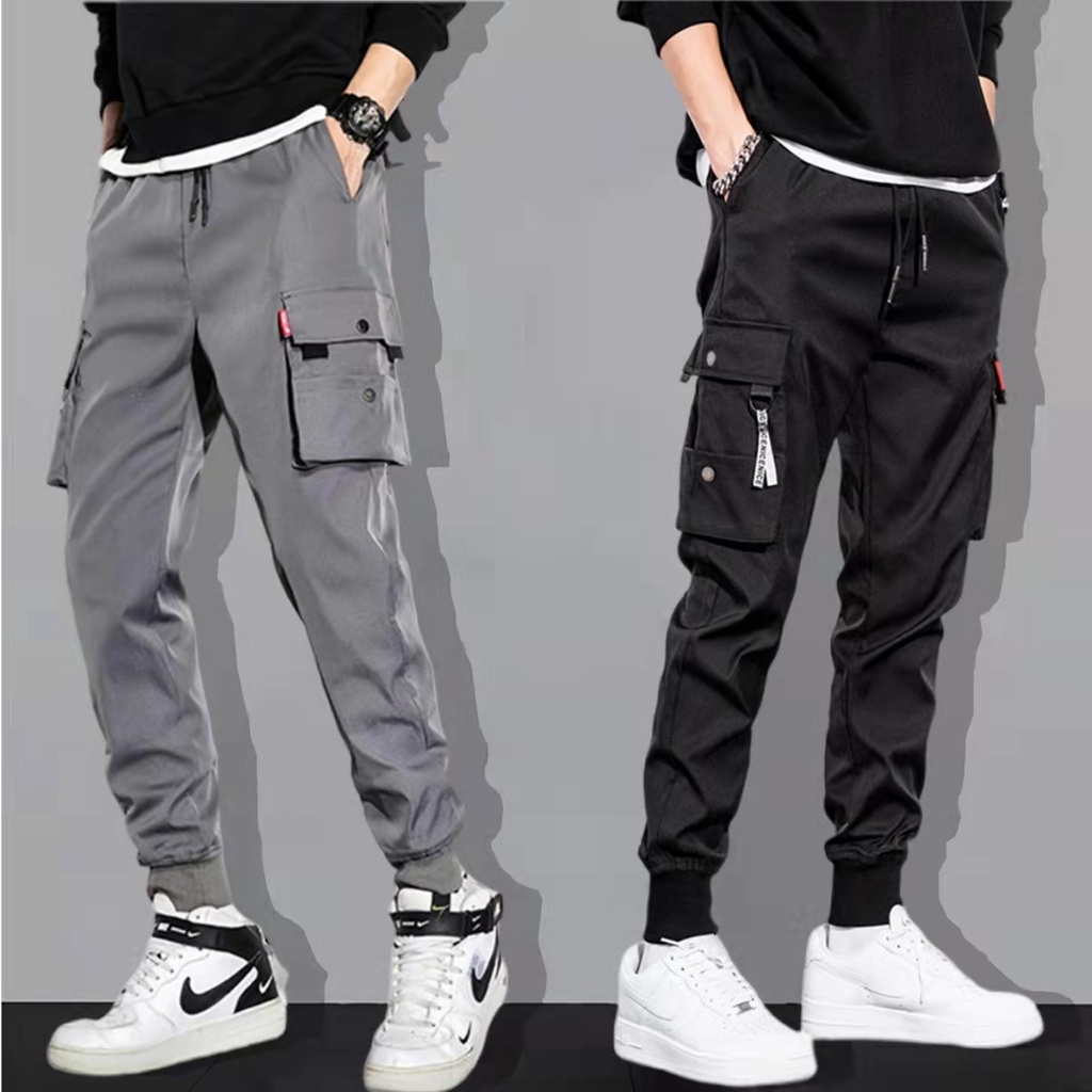 SHALOM Jogger Pants For Men Korean Men Pants Cargo Trending Overalls ...