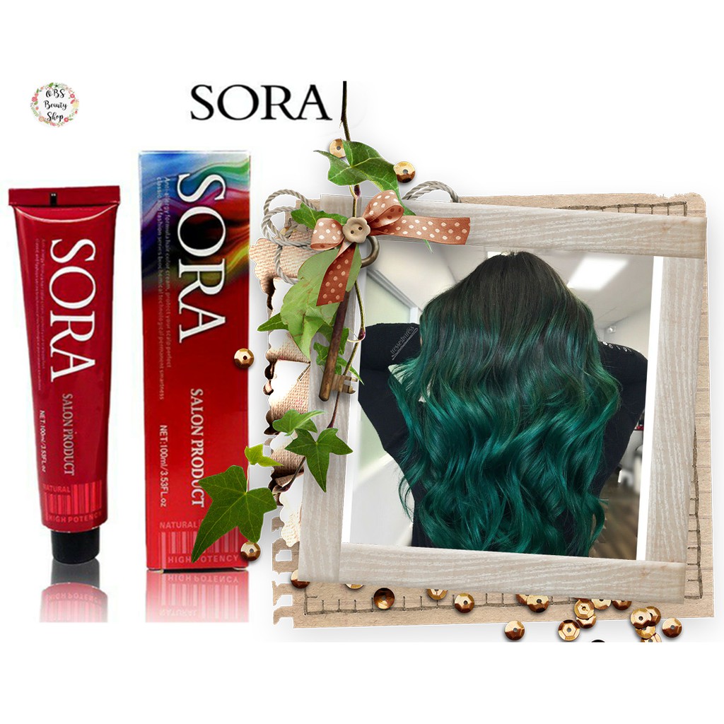 Green Hair Color Dye Sora Hair Color Dye | Shopee Philippines