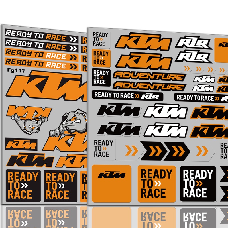 KTM reflective sticker for motorcycle decals ready to race motor ...