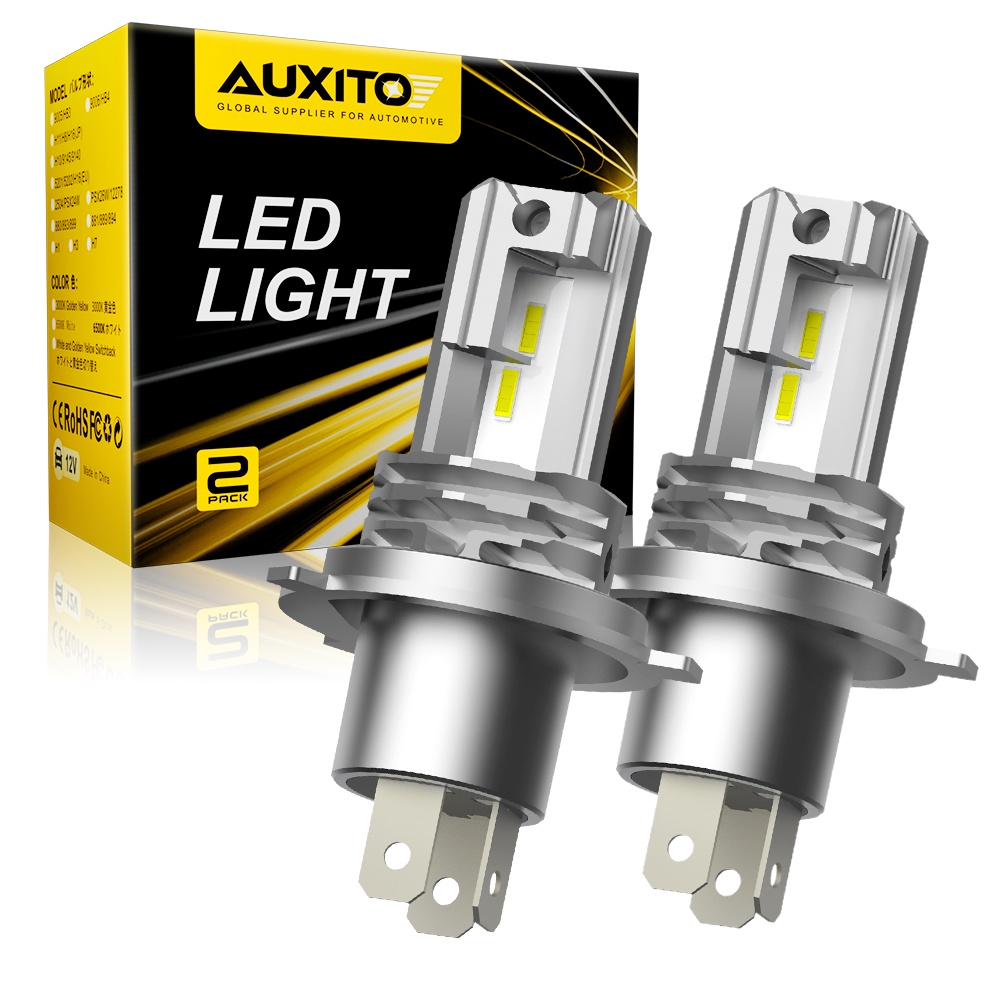 AUXITO 2PCS 12000LM H4 9003 Car Led Headlight Bulb Fanless Headlamp Hi ...