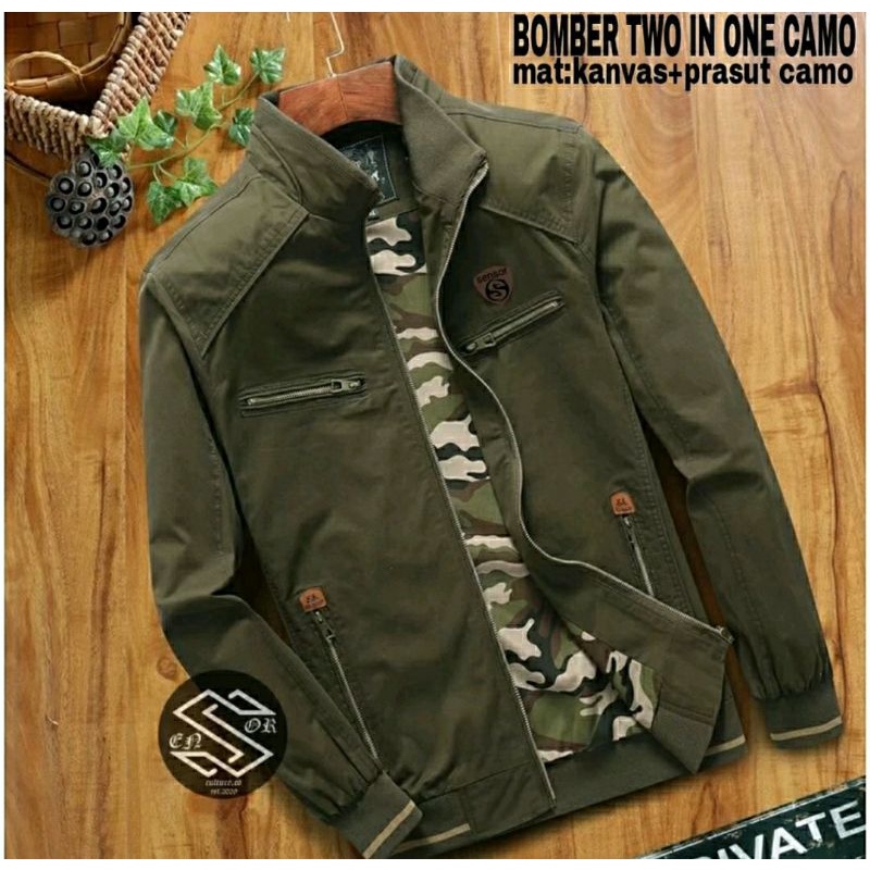 2 IN 1 Men's BOMBER Jacket/ORIGINAL Men's BOMBER Jacket/COMA CANVAS ...