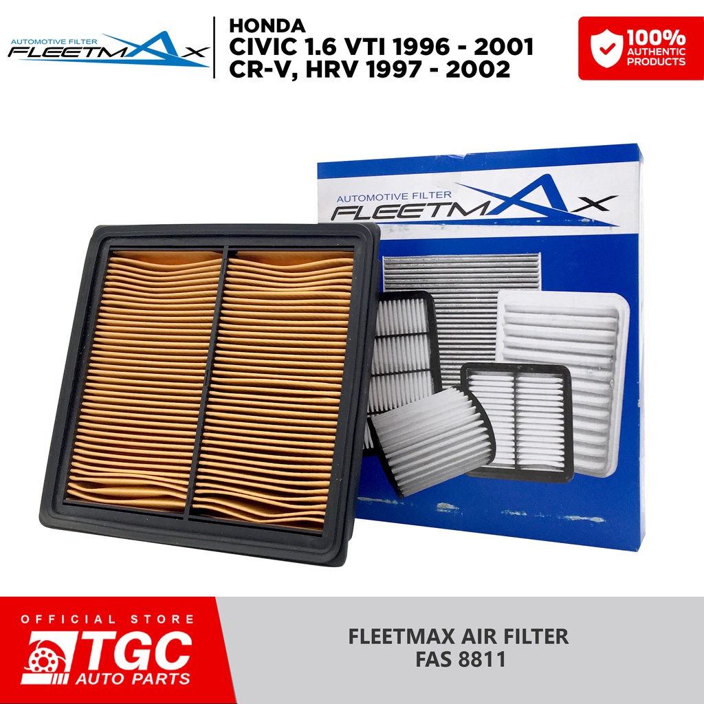 Fleetmax Air Filter Air Cleaner Honda Civic 1.6 Vti 1996 - 2001 / CR-V ...