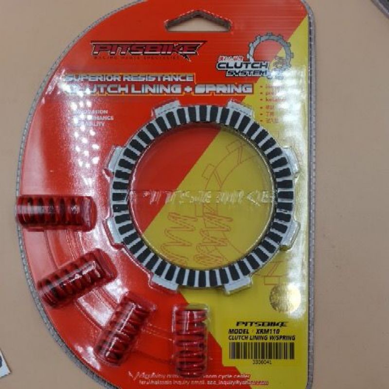 PITSBIKE XRM110 CLUTCH LINING +CLUTCH SPRING | Shopee Philippines