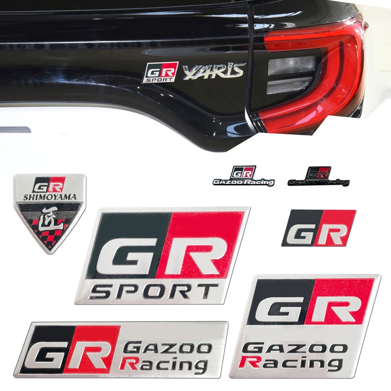 3D Aluminum GR Sport/GR Gazoo Racing Logo Rear Badge Car Trunk Sticker ...