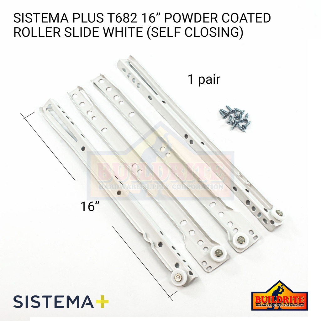 SISTEMA PLUS T682.16WHT 400mm White Cold Rolled Steel Powder Coated ...