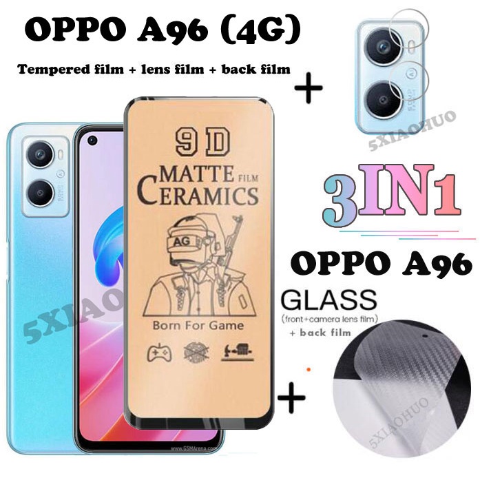 (3 in 1) OPPO A96 A76 4G Ceramic Tempered Glass Screen Protectors ...