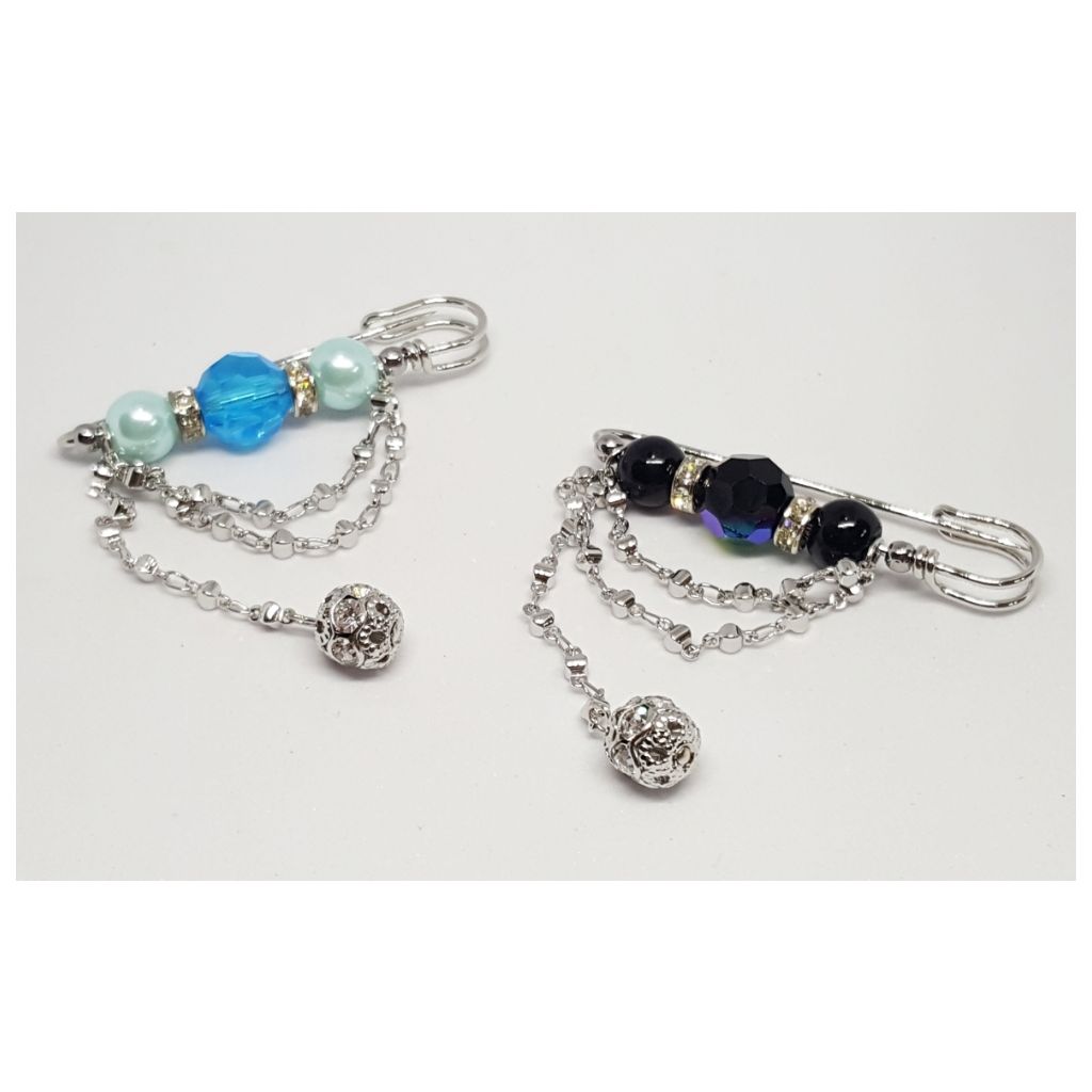 Safety Pin Brooch with dangling charm. 2 pcs for $12.00 | Shopee ...