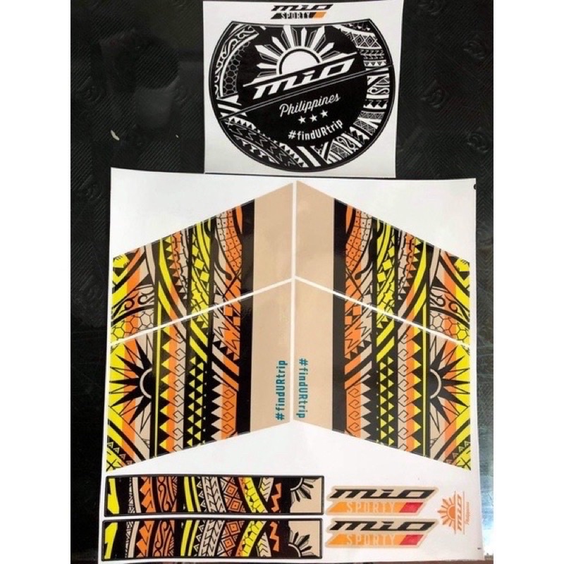 MIO SPORTY/SOULTY SET #findurtrip DECALS PRINTED LAMINATED | Shopee ...