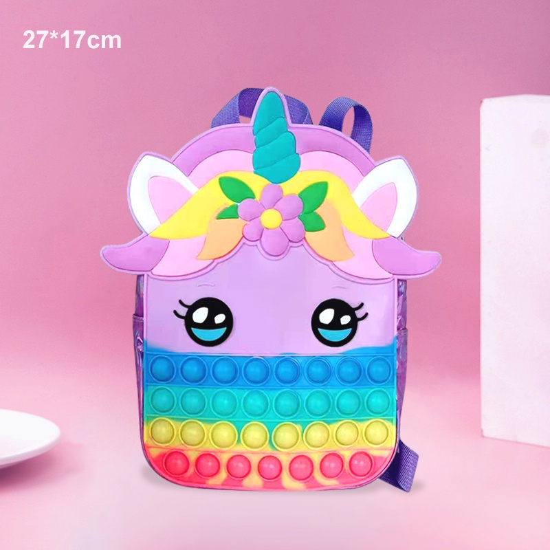 Pop Backpack Pop Purse Mini School Backpacks Unicorn Bag Gifts Pop It ...