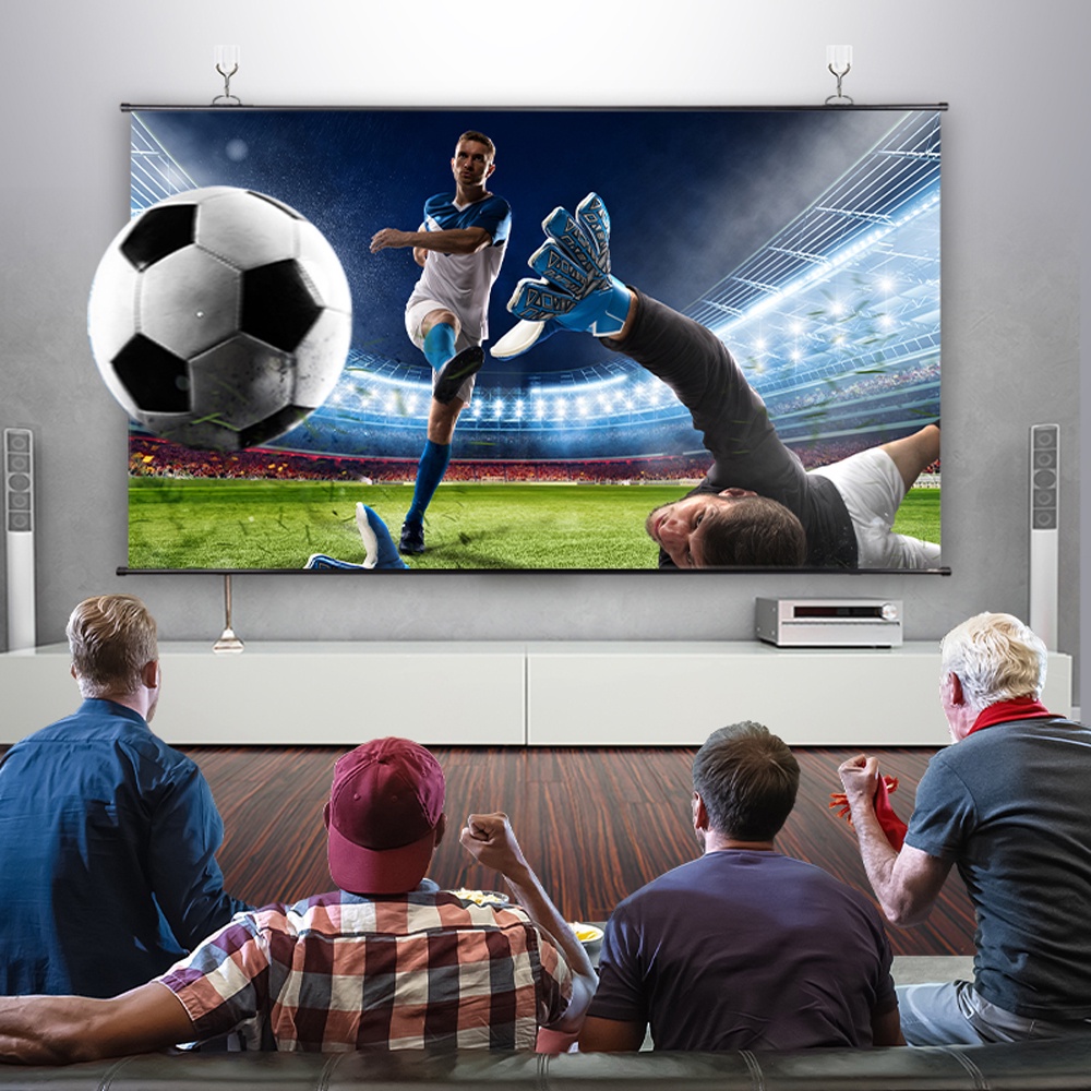 Deli Portable Projector Screen 100'/120' HD Projection Screen 50448-EU ...