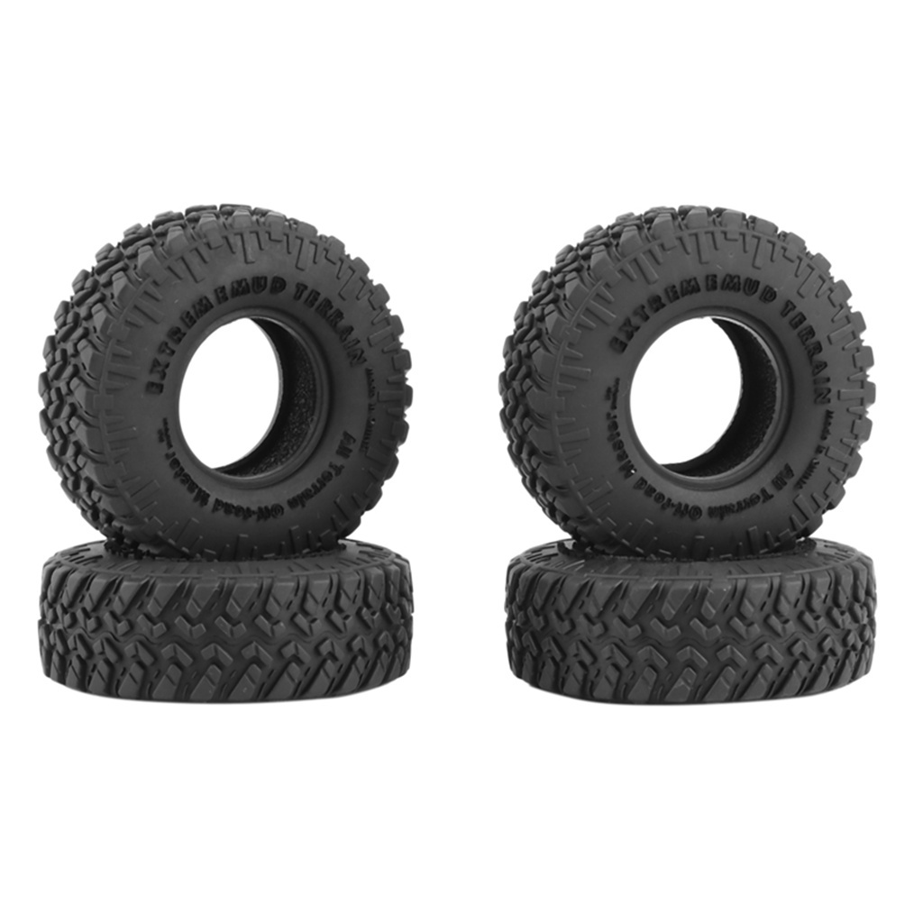 4PCS 1.0" Soft Rubber All Terrain Wheel Tires 50*20/54*23mm for 1/24 RC ...