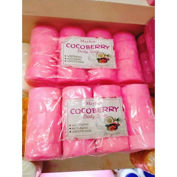 20 Pcs Cocoberry Round Soap Whitening Anti- Aging Smooth Skin | Shopee ...