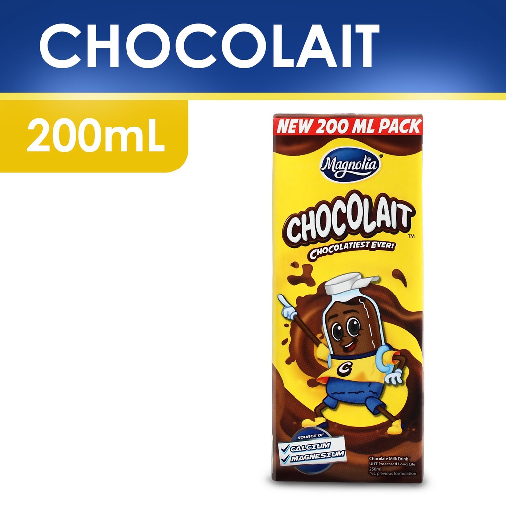 MAGNOLIA Chocolait 200ml Chocolate Flavored Milk Drink, Source of ...