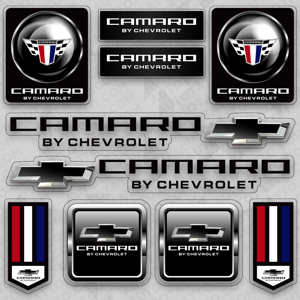 Chevy Camaro Nameplate Sport Car Logo Sticker Vinyl Decal Stripes Decor ...