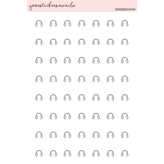 Planner [mini icons] Stickers - Headphones | Shopee Philippines