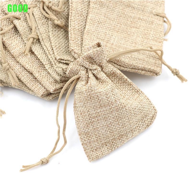 Jute Bag with drawstring Burlap linen drawstring for Jewelry, coffee ...