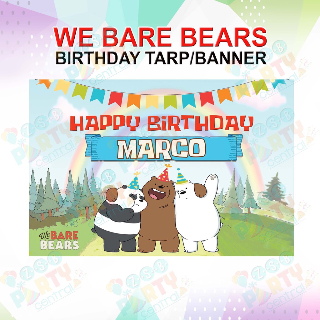 We Bare Bears Banner/Tarpaulin | Shopee Philippines