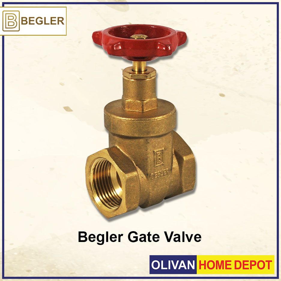 WASSERNISON Begler Brass Water Pipe Fitting Gate Valve Rotary Handle ...