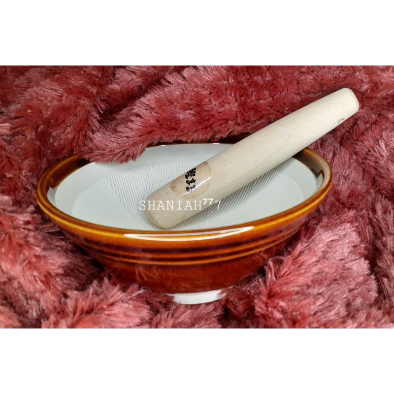 Japanese Mortar and Pestle SURIBACHI & SURIKOGI Set | Shopee Philippines