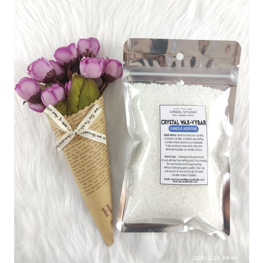 100GRAMS Crystal Wax • Vybar for Pillar, Votive Candles or Waxes with ...