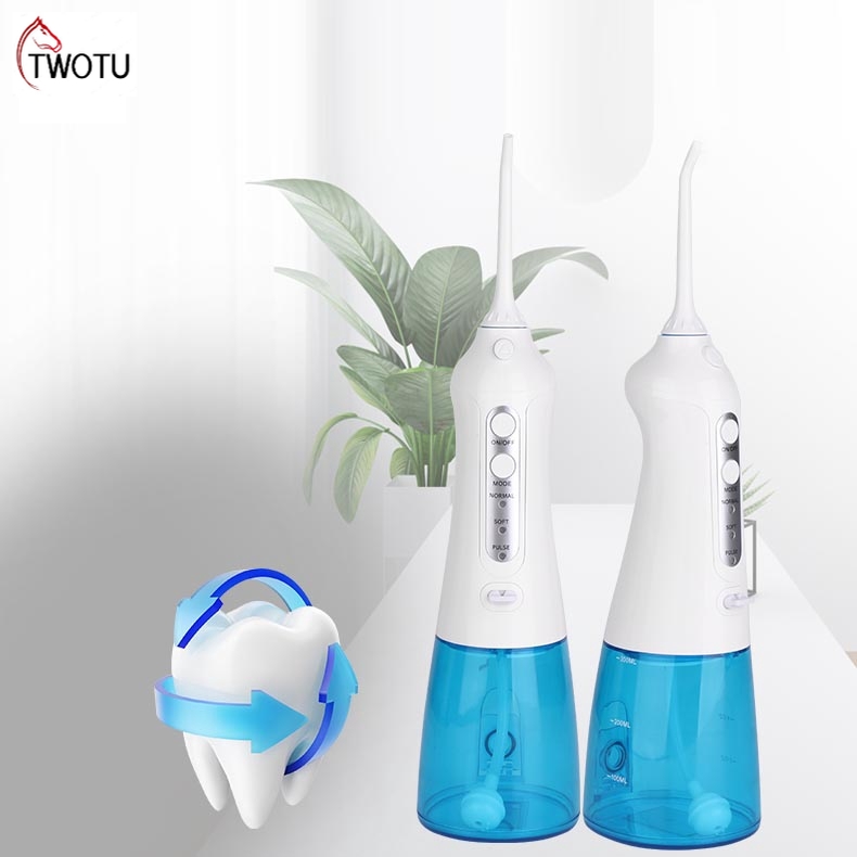 Water Flosser Cordless Dental Teeth Cleaner Portable Water Flossing ...